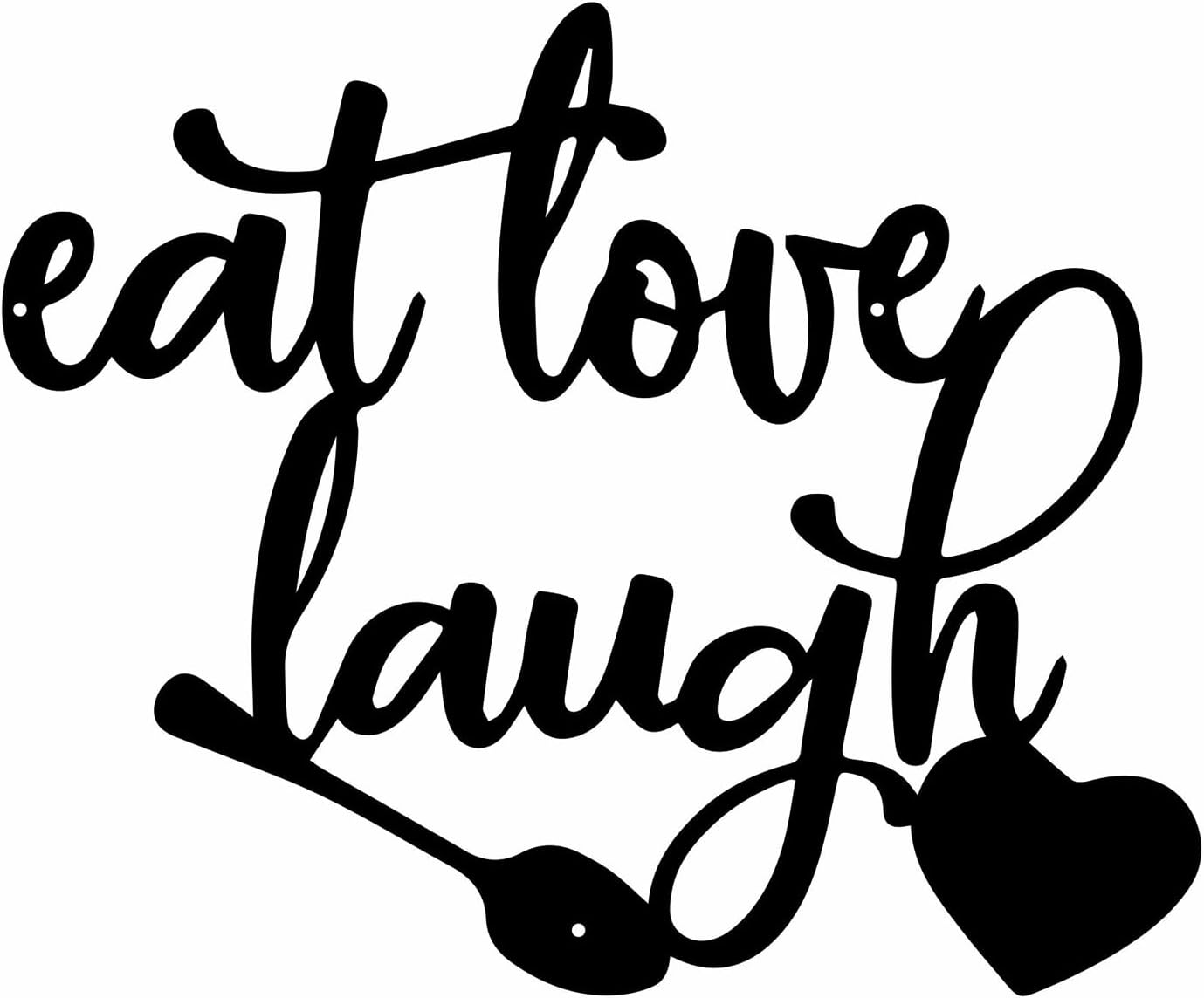 Amazon.com: Eat Love Laugh Custom Metal Letter Sign Wall Hanging Art ...