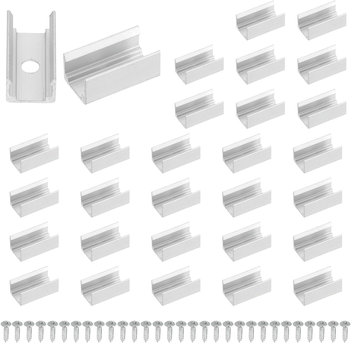 PATIKIL Neon Rope Light Mounting Brackets, 50 Pcs Neon LED Lights ...