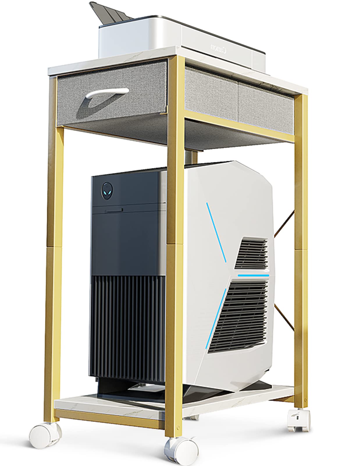 Buy KKL Printer Stand, Computer Tower Stand, Cabinet Under Desk, Mobile ...