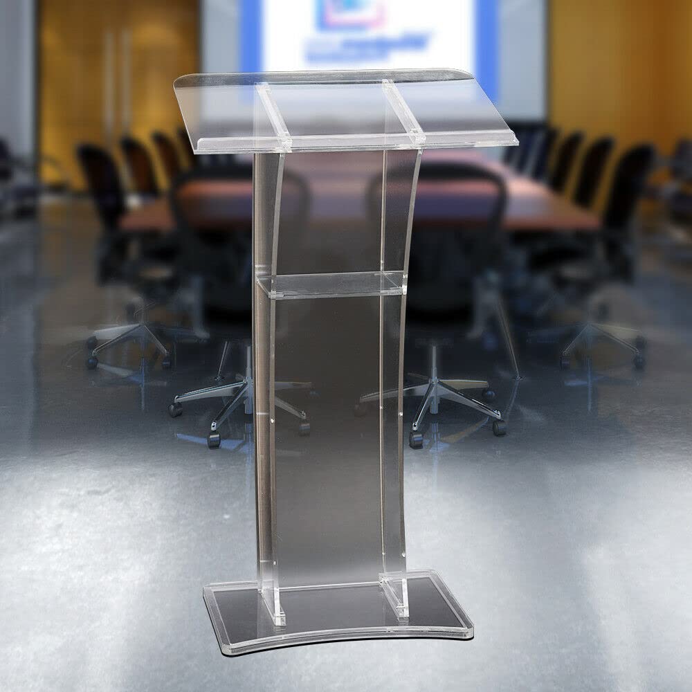 Amazon.com : Clear Podium for Churches, Acrylic Podium Stand Pulpits ...