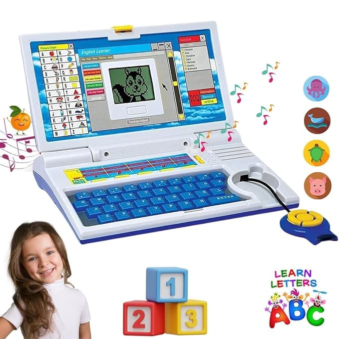 Kidara Educational Laptop Computer Toy with Mouse for 2-5 Years Boys ...