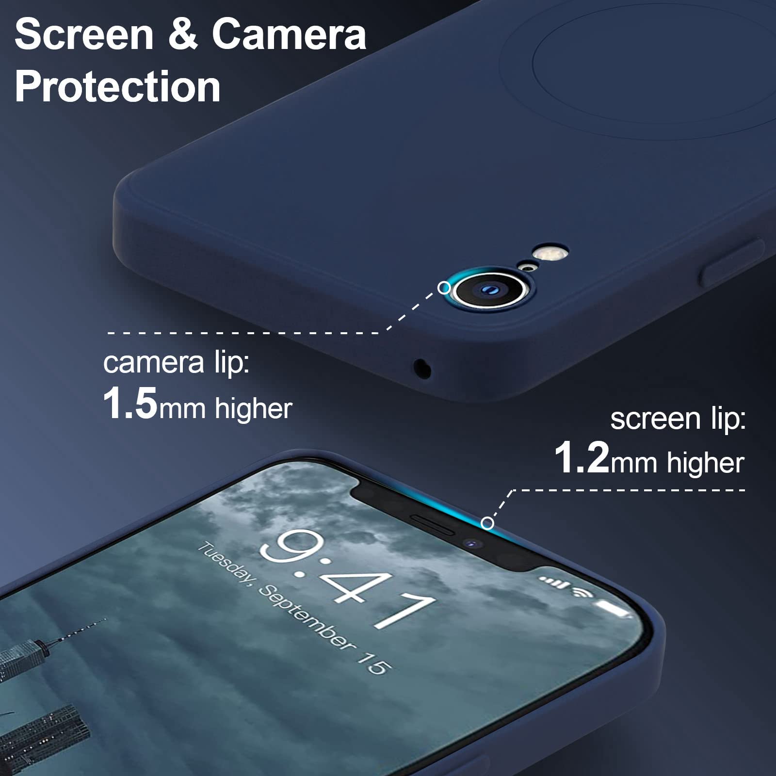 UEEBAI Liquid Silicone Wireless Charging Phone Case for iPhone XR ...