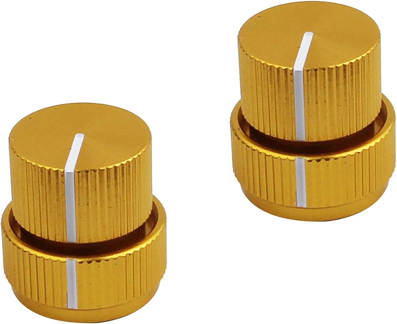 Amazon.com: Guyker Guitar Aluminum Alloy Dual Concentric Control Knobs ...