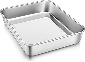 Herogo Mini Oven Tray, Stainless Steel Baking Tray (23.7x18x5 cm ...
