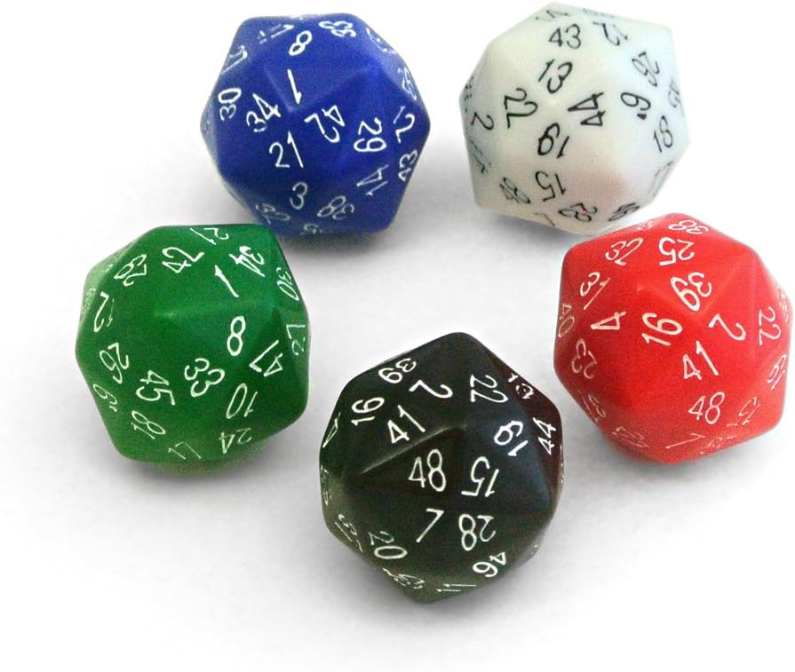 Amazon.com: Set of Five 48-Sided Dice : Toys & Games