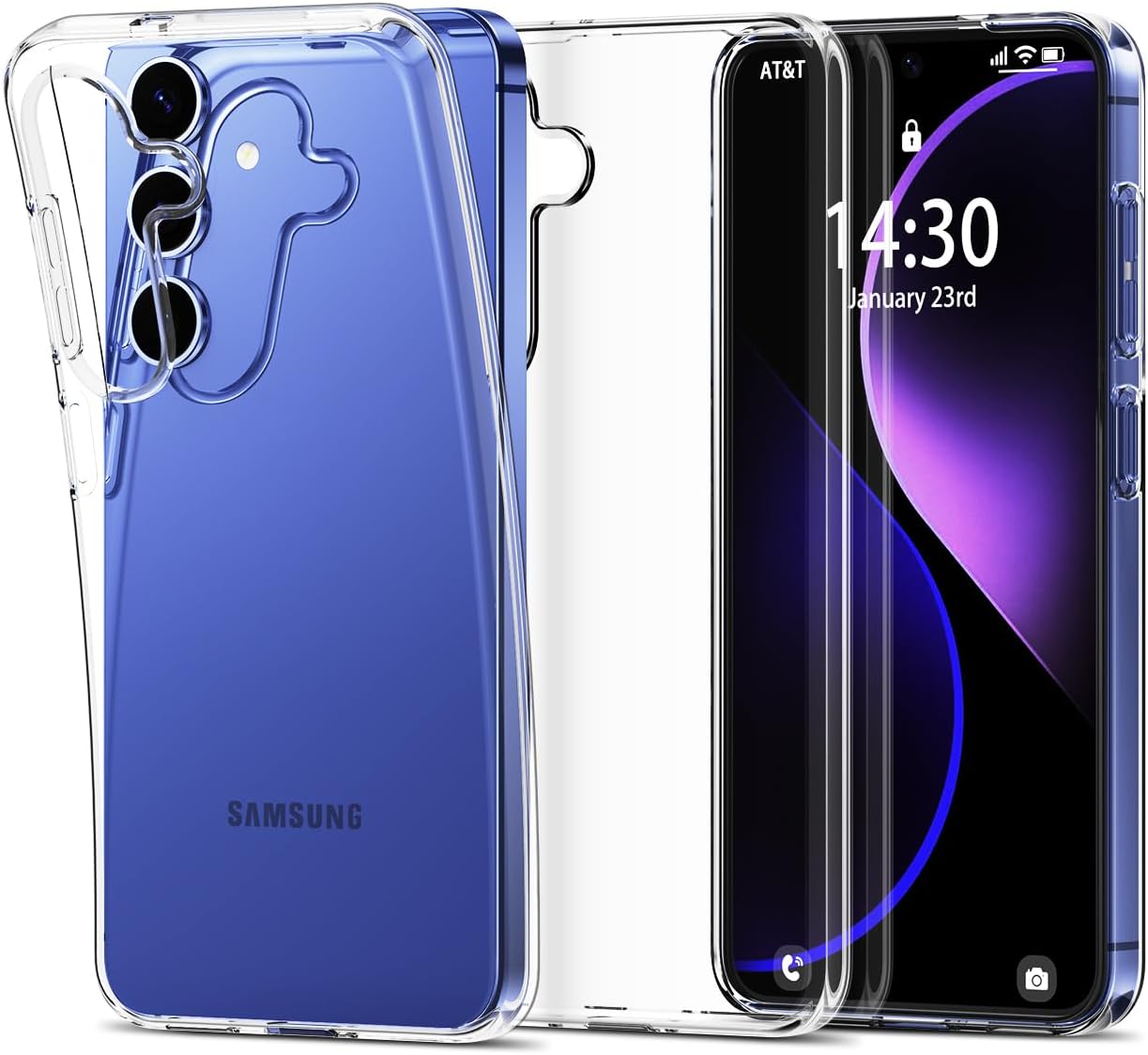 Amazon.com: Aeska for Galaxy S25 Case, Aeska Ultra [Slim Thin] Flexible Clear TPU [Scratch ...