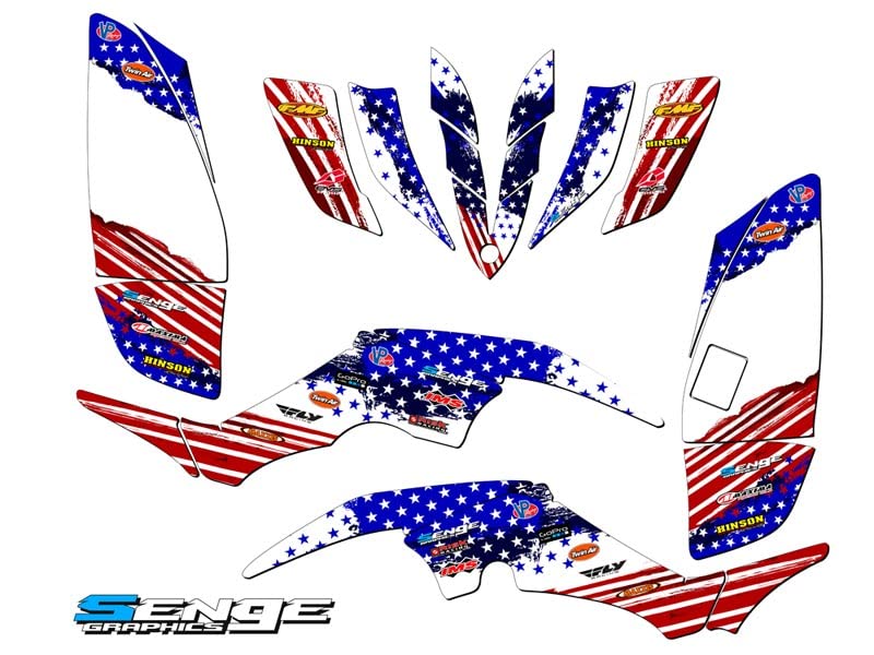 Amazon.com: All Years Raptor 350 Merica USA Senge Graphics Kit ...