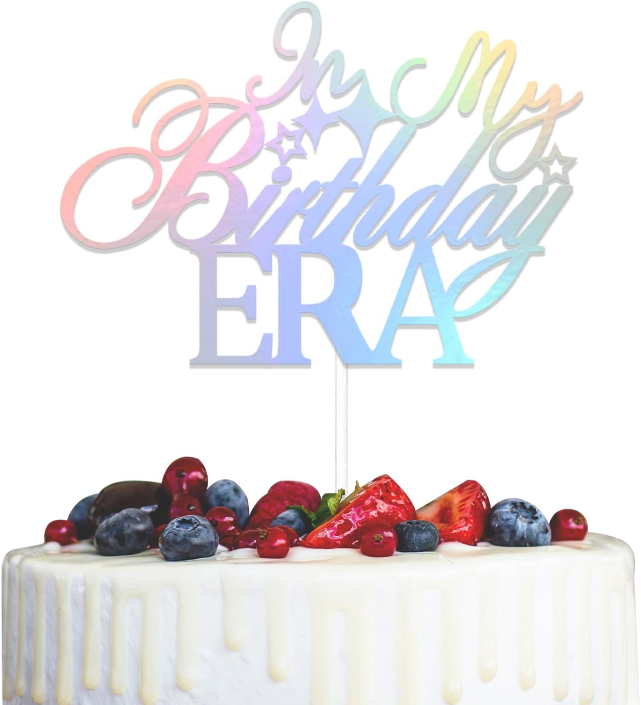 Amazon.com: Iridescent In My Birthday Era Cake Topper, Birthday Era ...