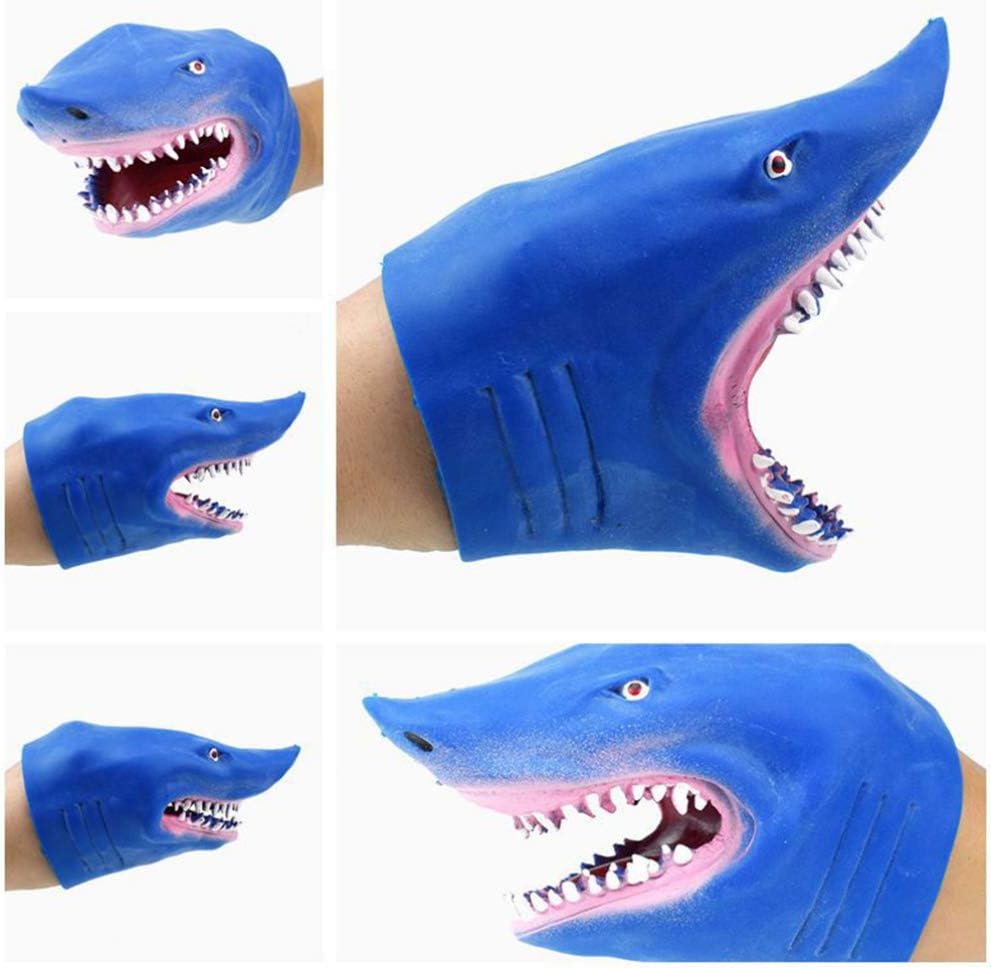 TOYANDONA 1pcs Rubber Shark Glove Puppet Shark Hand Puppet FBeach ...