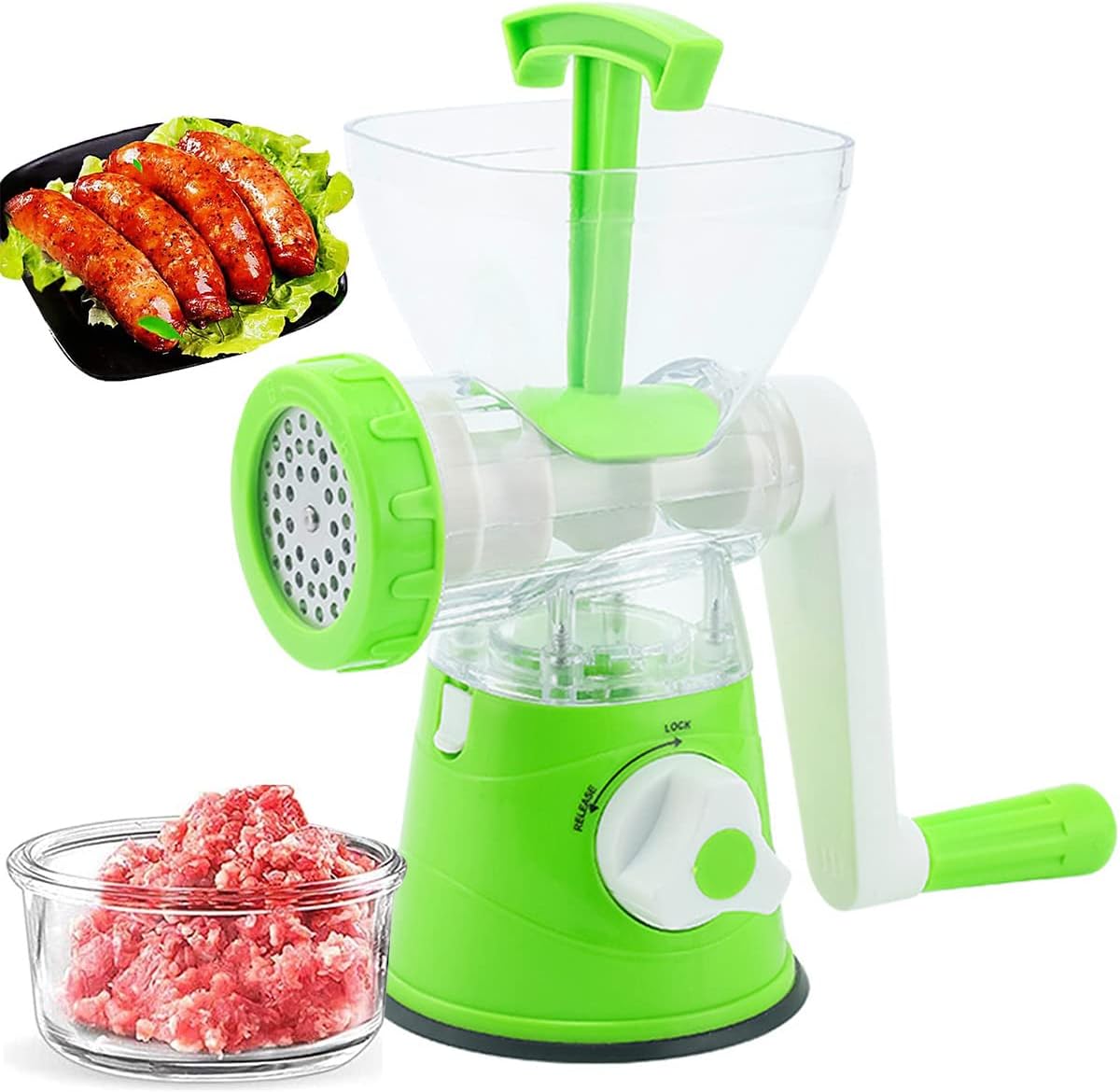 Caffney Manual Meat Grinder Household Multifunctional Meat Grinder Hand ...