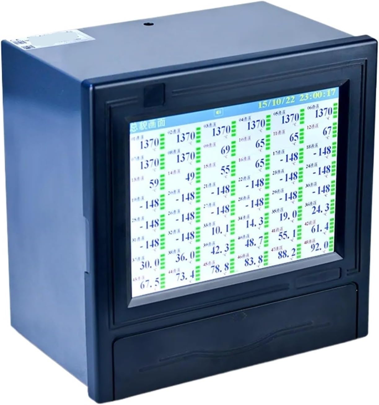 GWGQTELENC 48 Kanäle Echtzeit-Datenlogger Temperatur Luftfeuchtigkeit ...