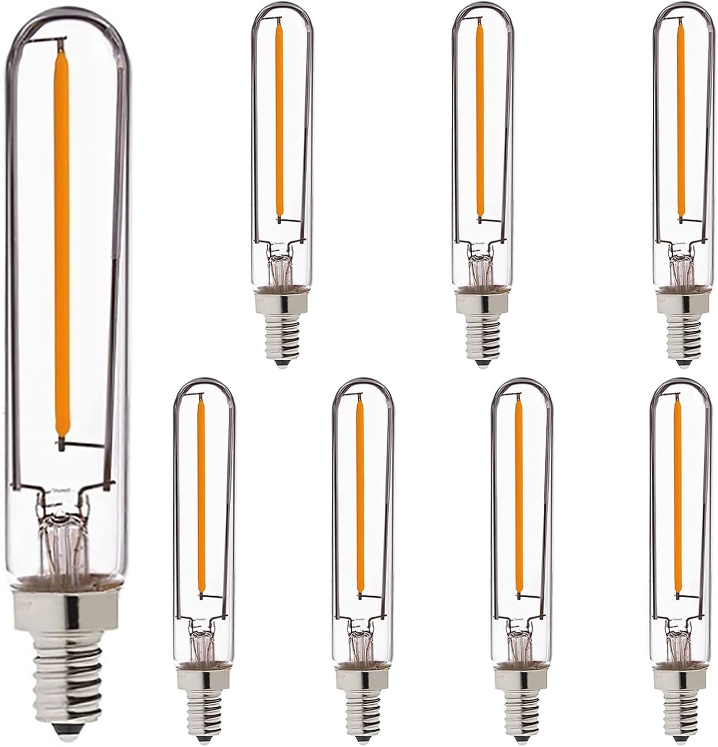E12 1W LED Light Bulb T20 T6 Vintage LED Long Filament Bulb Dimmable ...