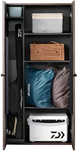 Amazon｜室内物置 両開き 扉付き 収納庫 ストッカー 収納ラック キャビネット 木製ロッカー 本棚 書類整理 おしゃれ ブラウン lfm-1680lk-db｜キャビネット オンライン通販