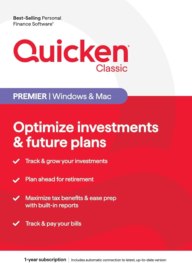 Amazon.com: Quicken Classic Premier, Personal Finance Software ...
