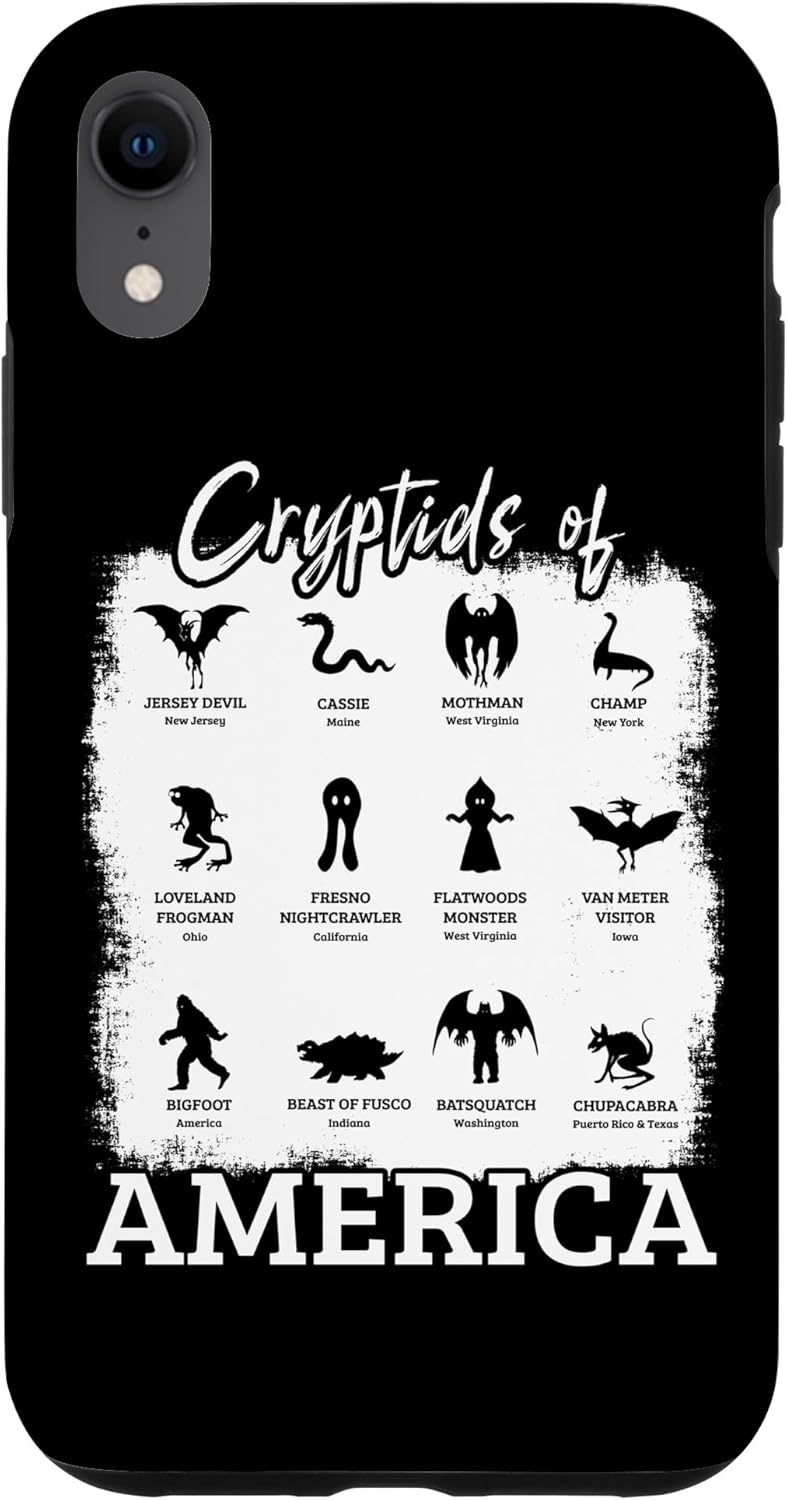 Amazon.com: iPhone XR Cryptids Of America Monsters Bigfoot Mothman Local Cryptids Case : Cell ...