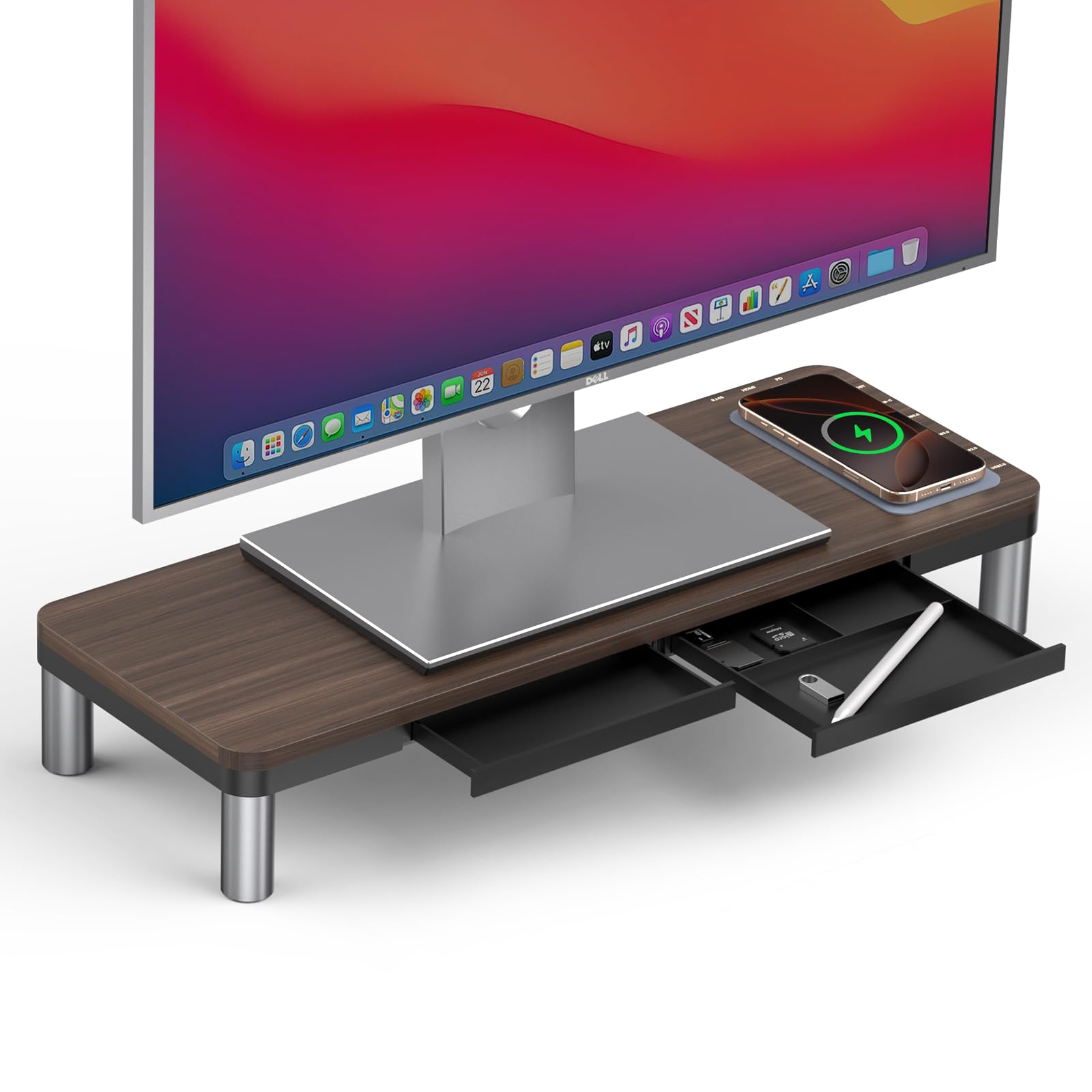 Amazon.com: TobenONE MacBook Docking Station 10 in 1 (Monitor Stand ...