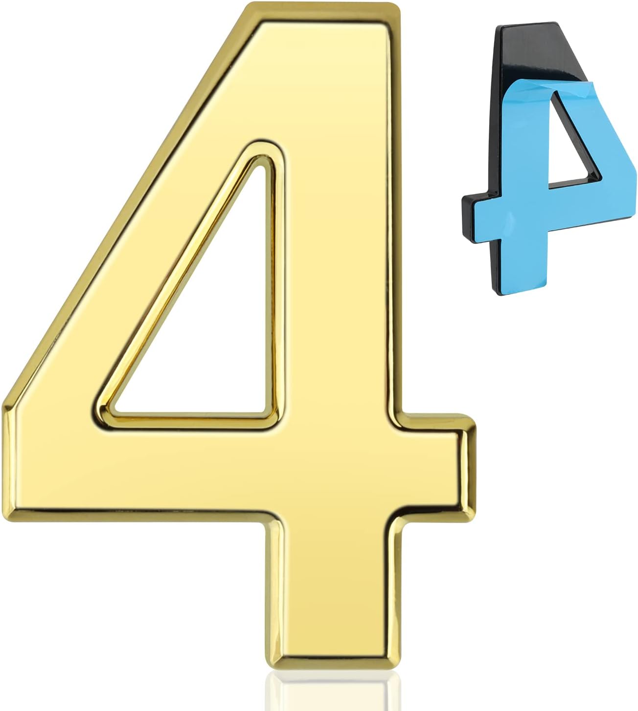 Amazon.com: 4 Inch Modern House Number, Gold Self Adhesive House ...