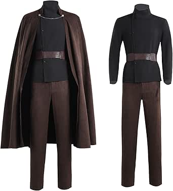 Amazon.com: Adult Count Dooku Cosplay Full Set Jedi Brown Cloak Tunic ...