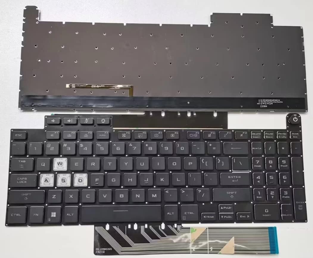 Amazon.com: Replacement Laptop English Black Backlit Keyboard Without ...