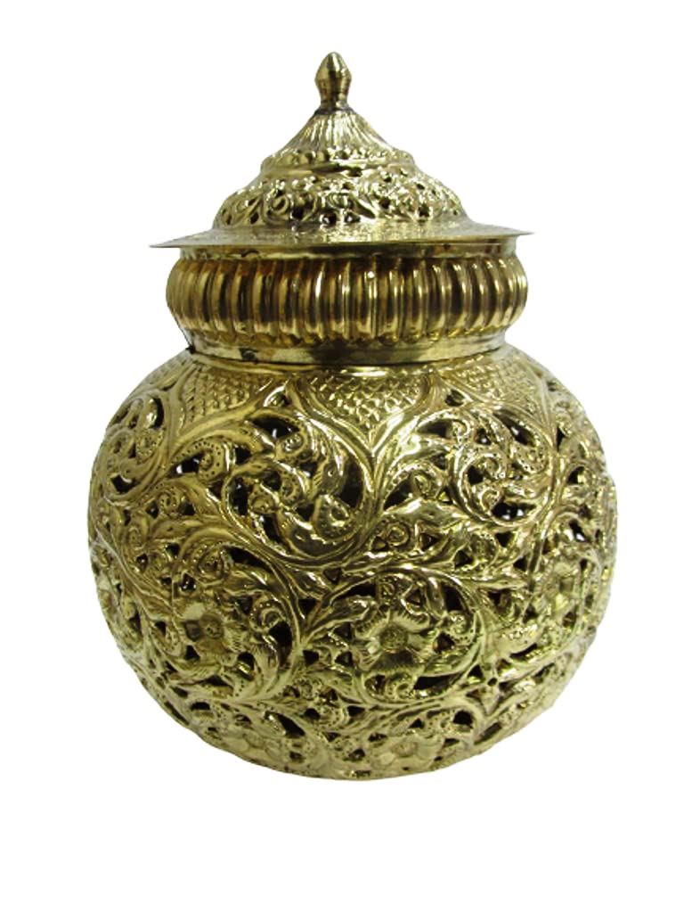 Buy Brass Blessing : Hindu Goddess Garbo - Brass - Diya Pot - Mataji Navratri Pooja Puja Aarti ...