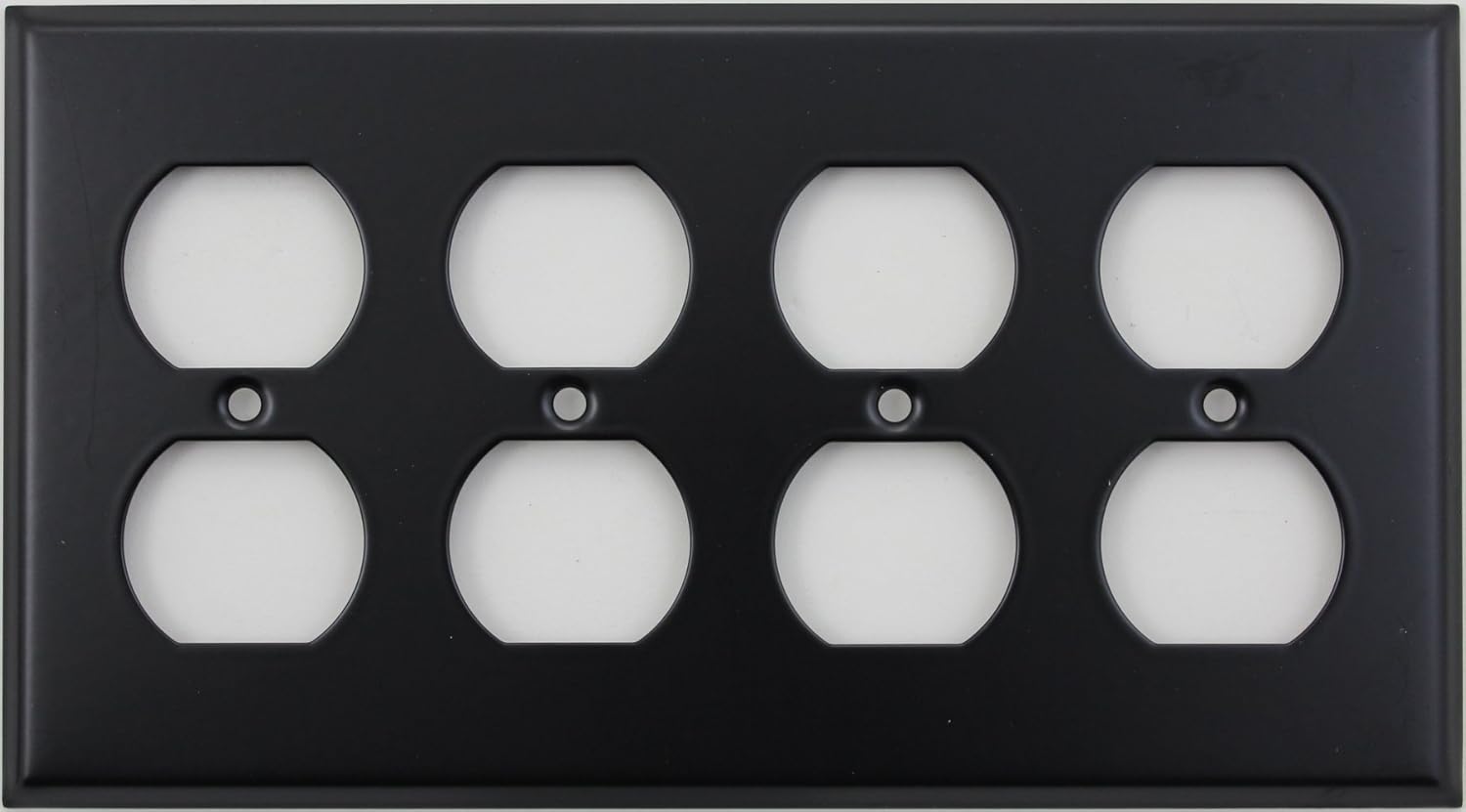 Black 4 Gang Duplex Outlet Wall Plate - 4 Duplex - Amazon.com