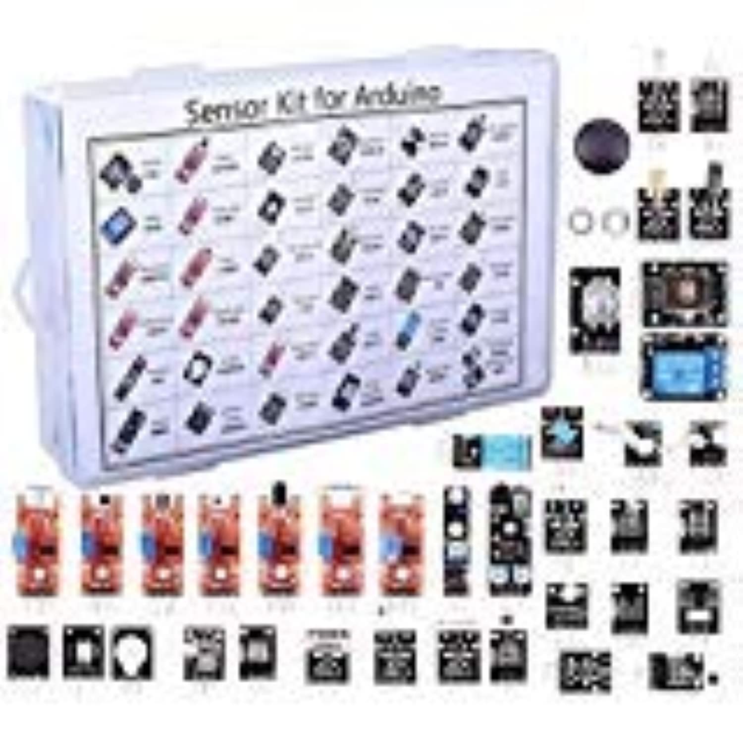 Amazon.com: Upgraded 37 in 1 Sensors Modules Kit for Arduino Starters ...