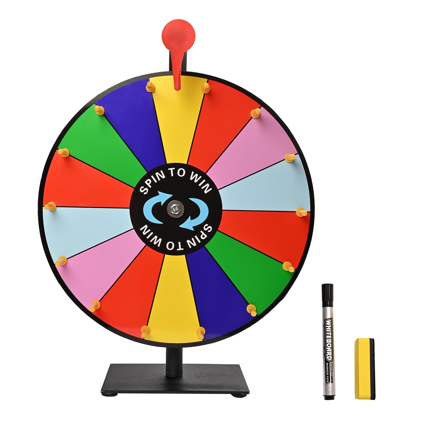 Amazon.com: LUEUR 12 Inch Color Prize Wheel with 14 Slots, Heavy Duty ...