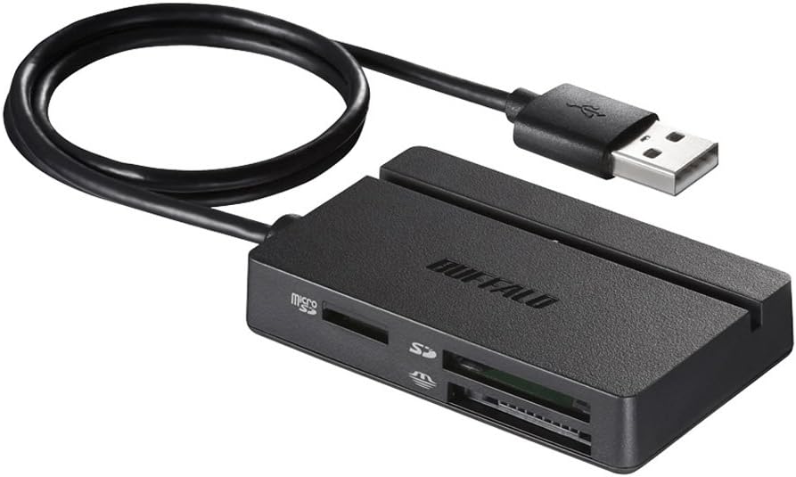 Amazon.co.jp: バッファロー BUFFALO USB2.0 マルチカードリーダー スタンダードモデル ブラック BSCR105U2BK : 家電＆カメラ