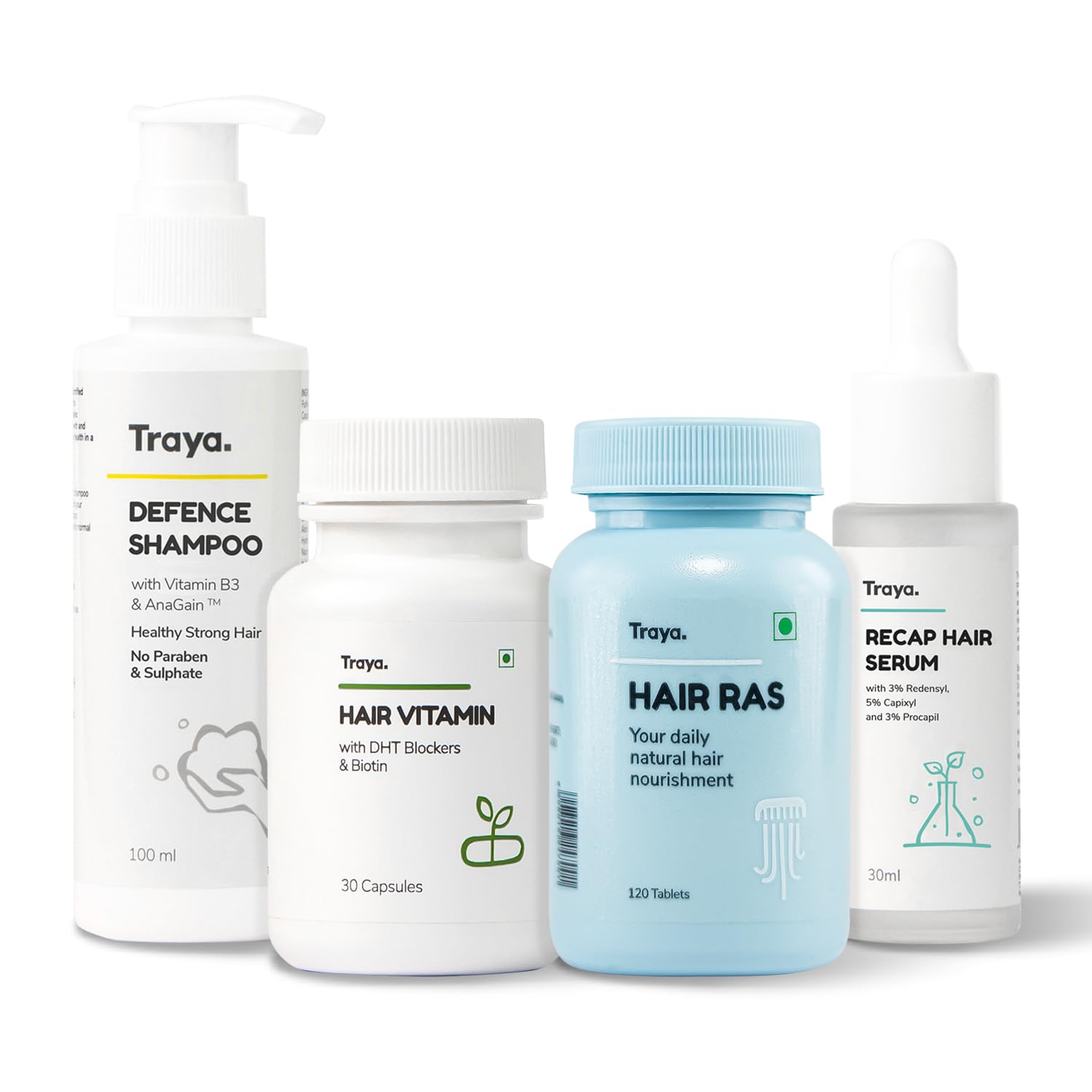 Buy Traya Hair Growth Kit|Contains Hair Ras + Hair Vitamins + Recap ...