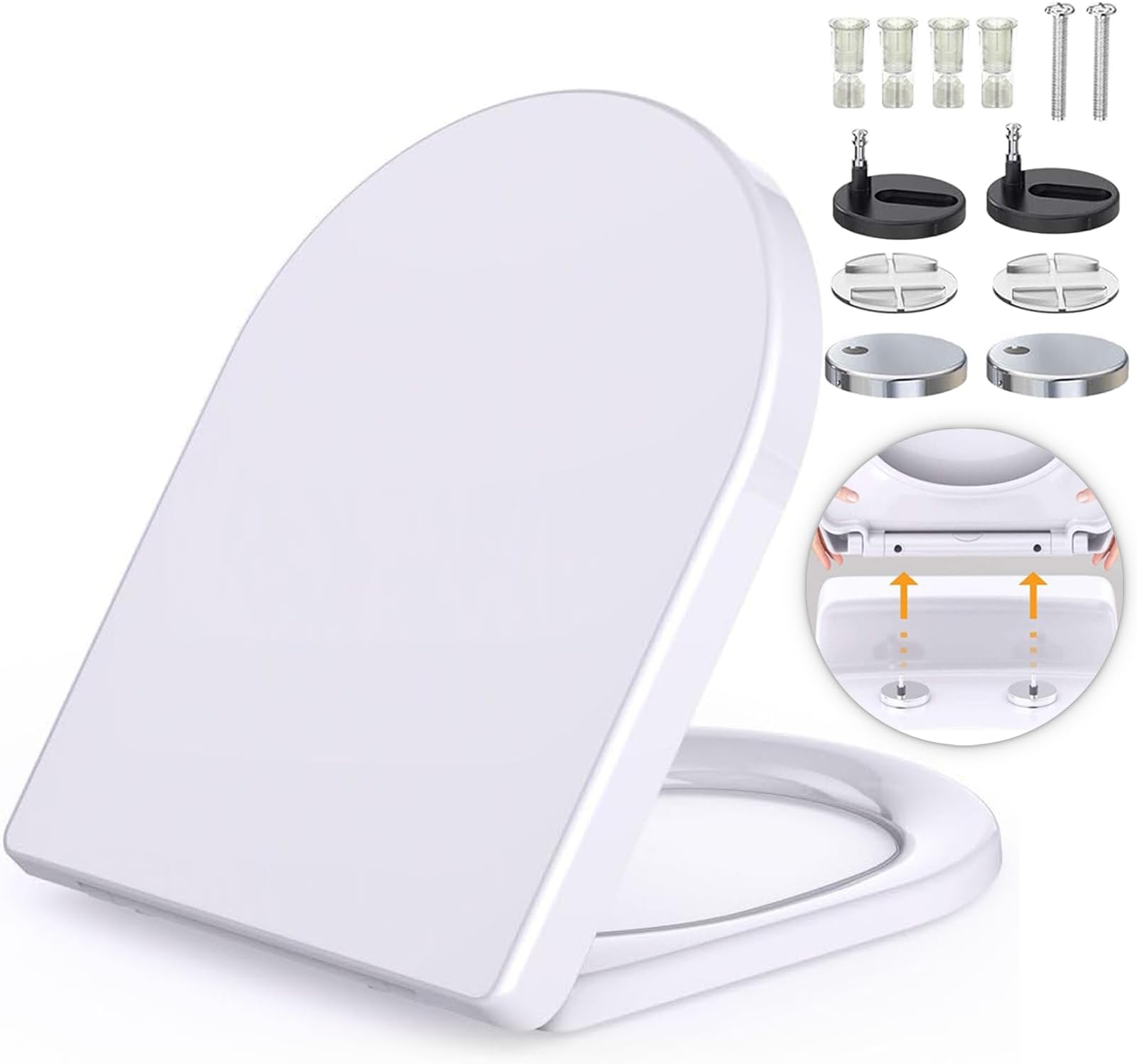 Tavoletta WC, Sedile WC, Chiusura Ammortizzata Tavoletta WC Universale ...