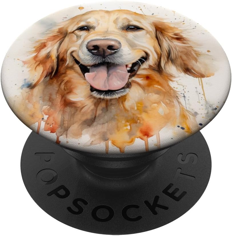 Amazon.com: Golden Retriever Puppy PopSockets Standard PopGrip : Cell ...