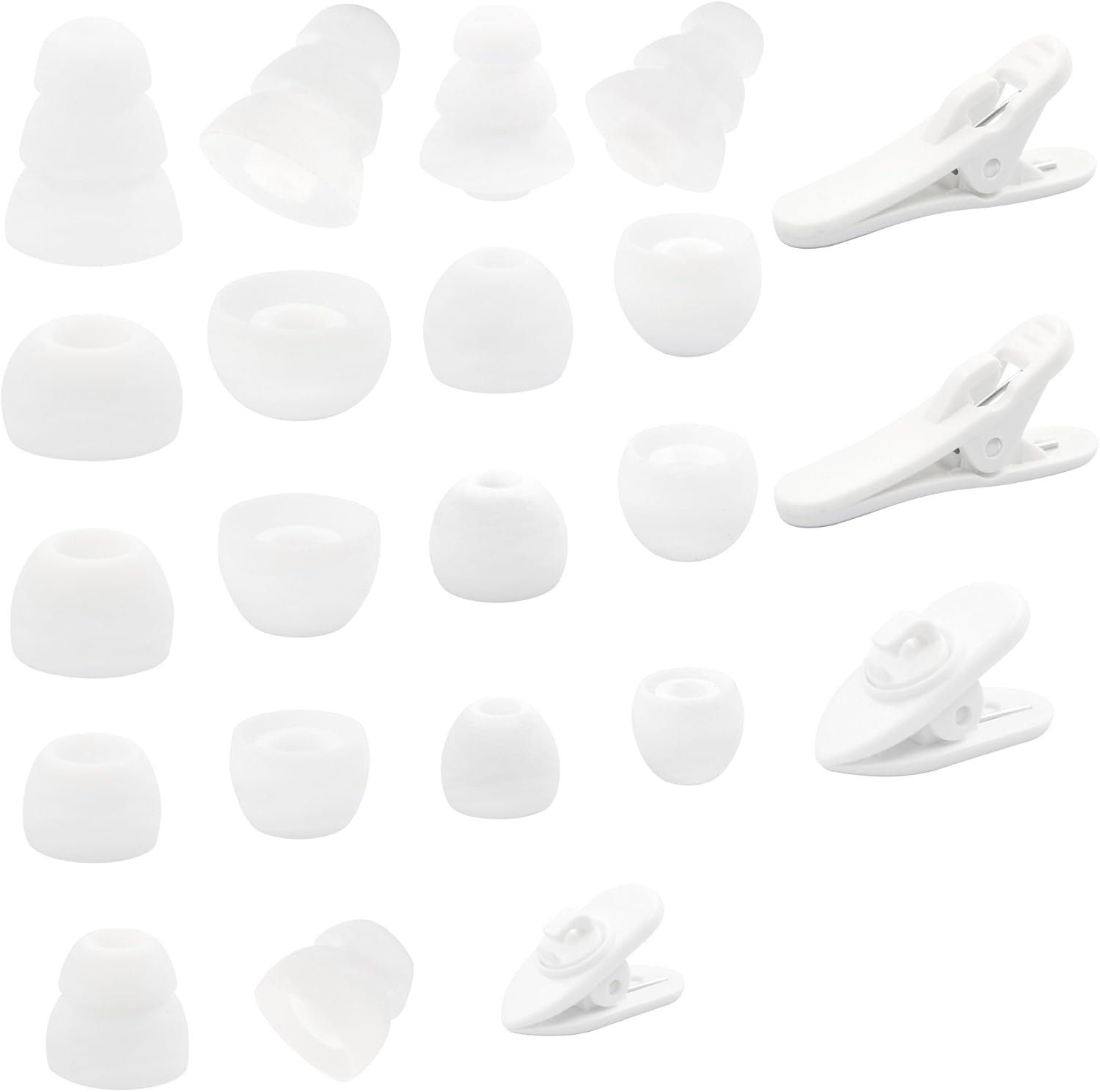 Amazon.com: ALXCD Replacement Ear Tips & Clips for in-Ear Earphone, S/M ...
