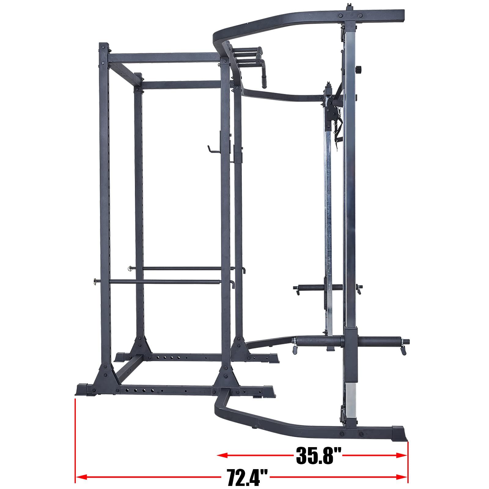 Buy papababe Power Cage, Squat Rack with Cable Crossover Machine Power ...
