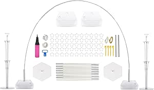 PILIN Balloon Arch Kit Reusable Balloon Arch Stand White 2,3x3,2M with ...