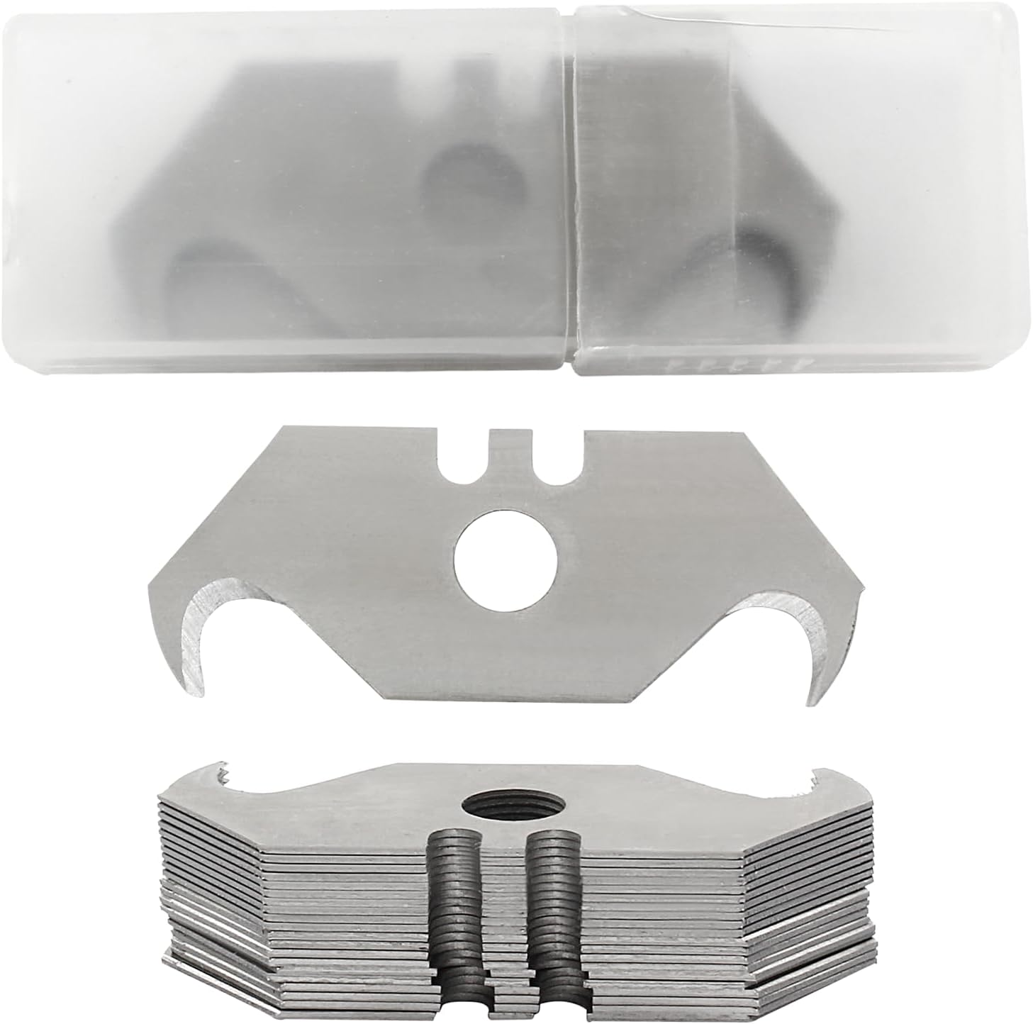 Litoexpe Hook Blade Utility Knife, SK5 Carbon Steel Replacement Blades ...