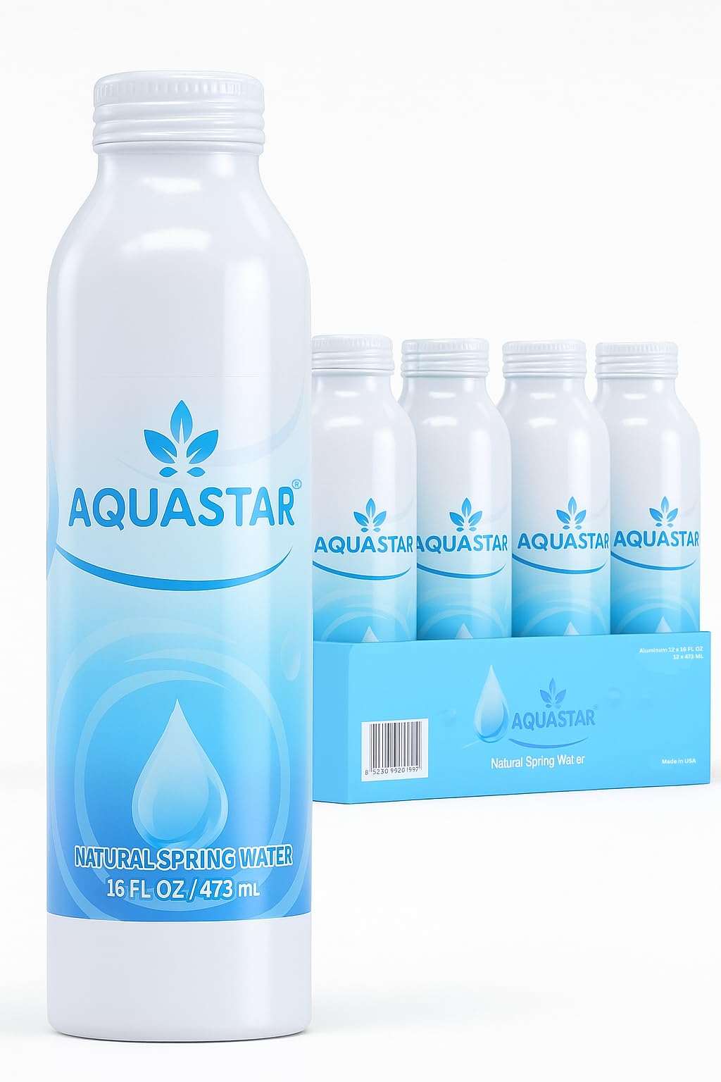 Snapklik.com : Aquastar Natural Spring Water - 12 Pack