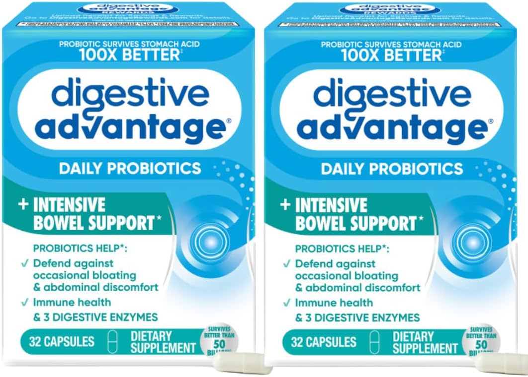 Amazon.com: Digestive Advantage Intensive Bowel Support, 32 Count, Pack ...