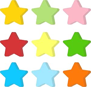 Amazon.com: Star Cutouts, 72 Pcs 6 Inch Assorted Color Paper Stars ...