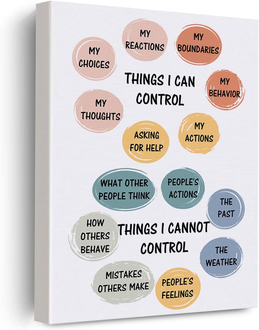 Amazon.com: EVXID Things I Can Control Canvas Poster Painting Wall Art ...