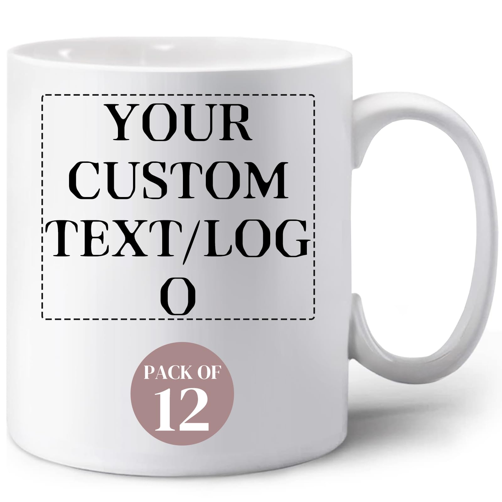 Amazon.com: Custom Coffee Mugs 11 oz- Set of 6/12/24/48, Personalized ...