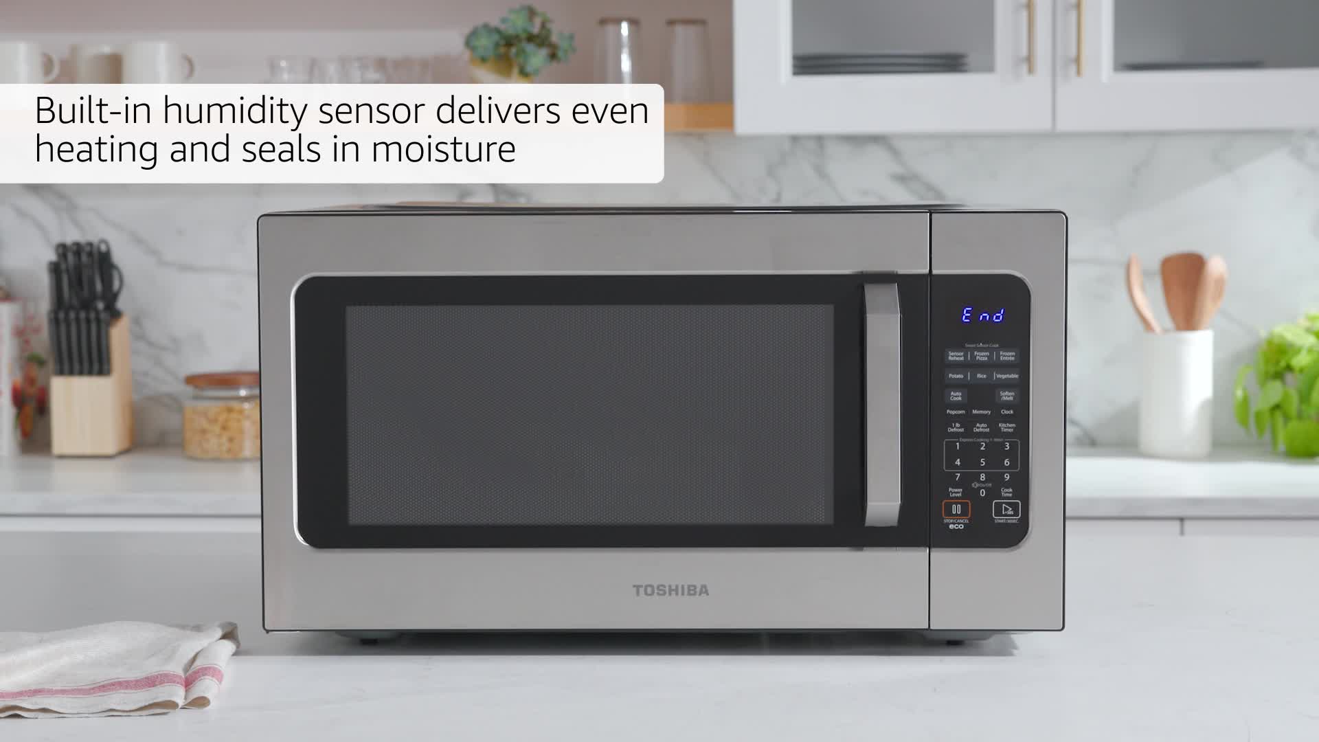 Watch Toshiba Microwave Oven with Built-in Humidity Sensor on Amazon Live