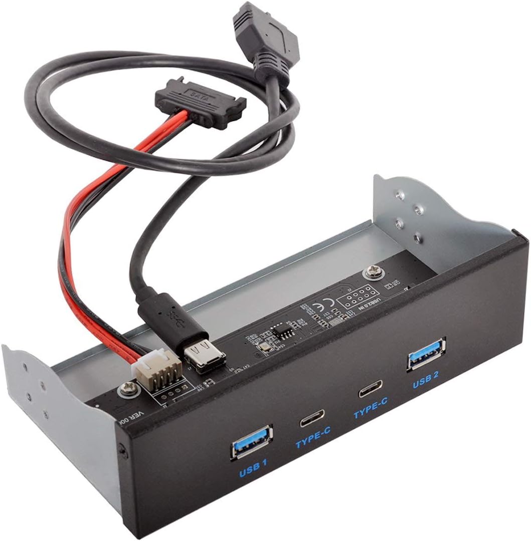 GRAUGEAR 20Gbit/s USB C Mainboard Adapter in PCI Slot, Type-C Buchse zu A-Key, USB 3.2 Gen2 ...