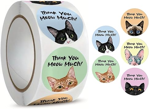 Amazon.com : WIRESTER 1.5 Inch Round Stickers, 500 Labels Per Roll in 5 ...