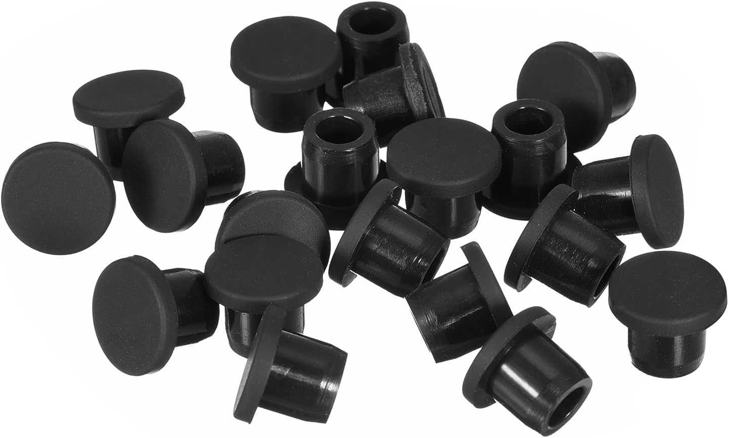 sourcing map Silicone Rubber Hole Plug Soft Flexible Stopper for 9-10mm ...