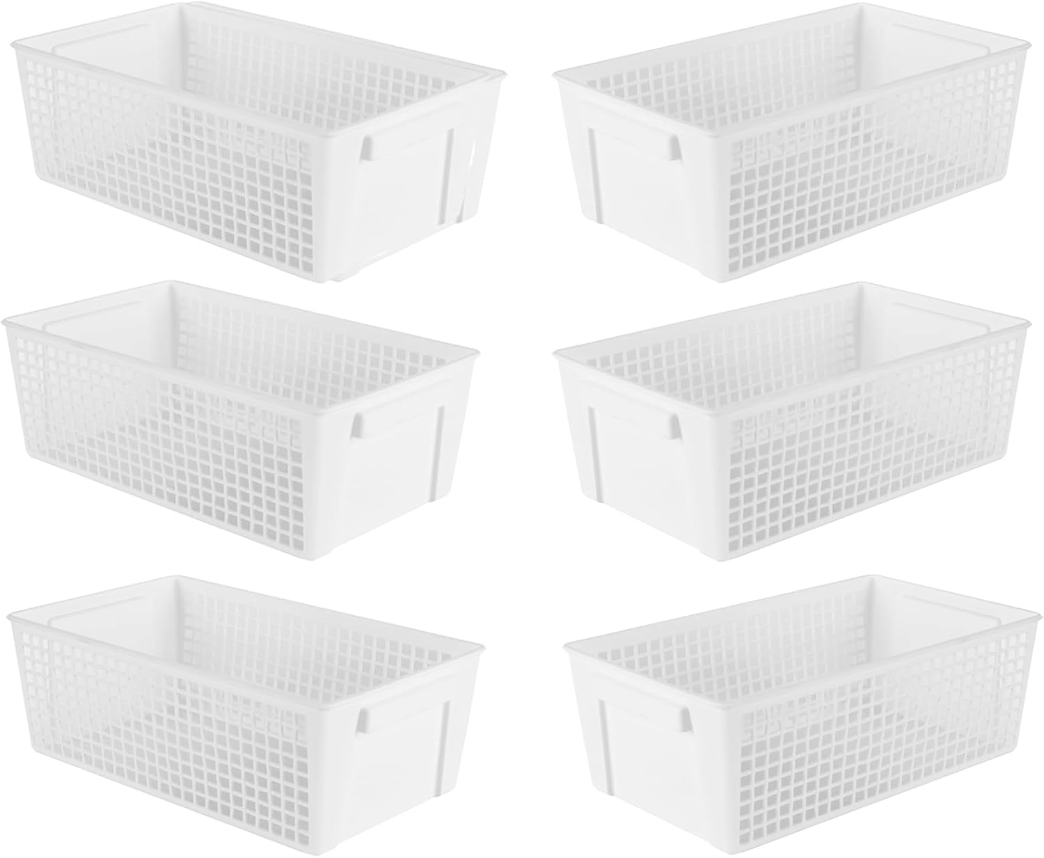 Amazon.com - EYSOLD Plastic Storage Baskets, Portable PP Storage Boxes ...