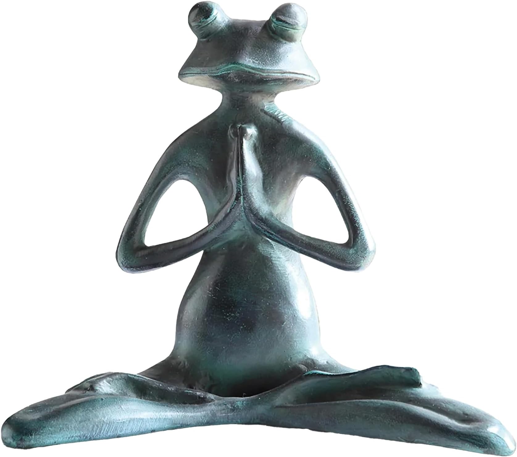 Amazon.com : SPI Home Cast Aluminum Meditating Yoga Frog Garden ...