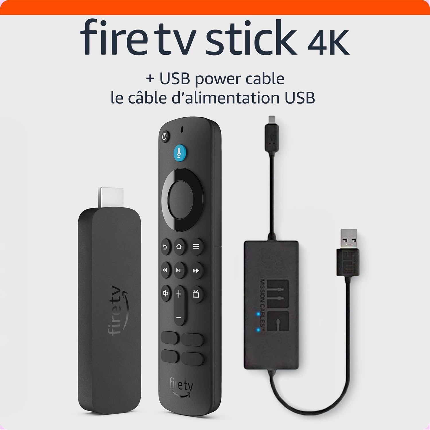Amazon Fire TV Stick 4K with USB Power Cable : Amazon.ca: Amazon ...