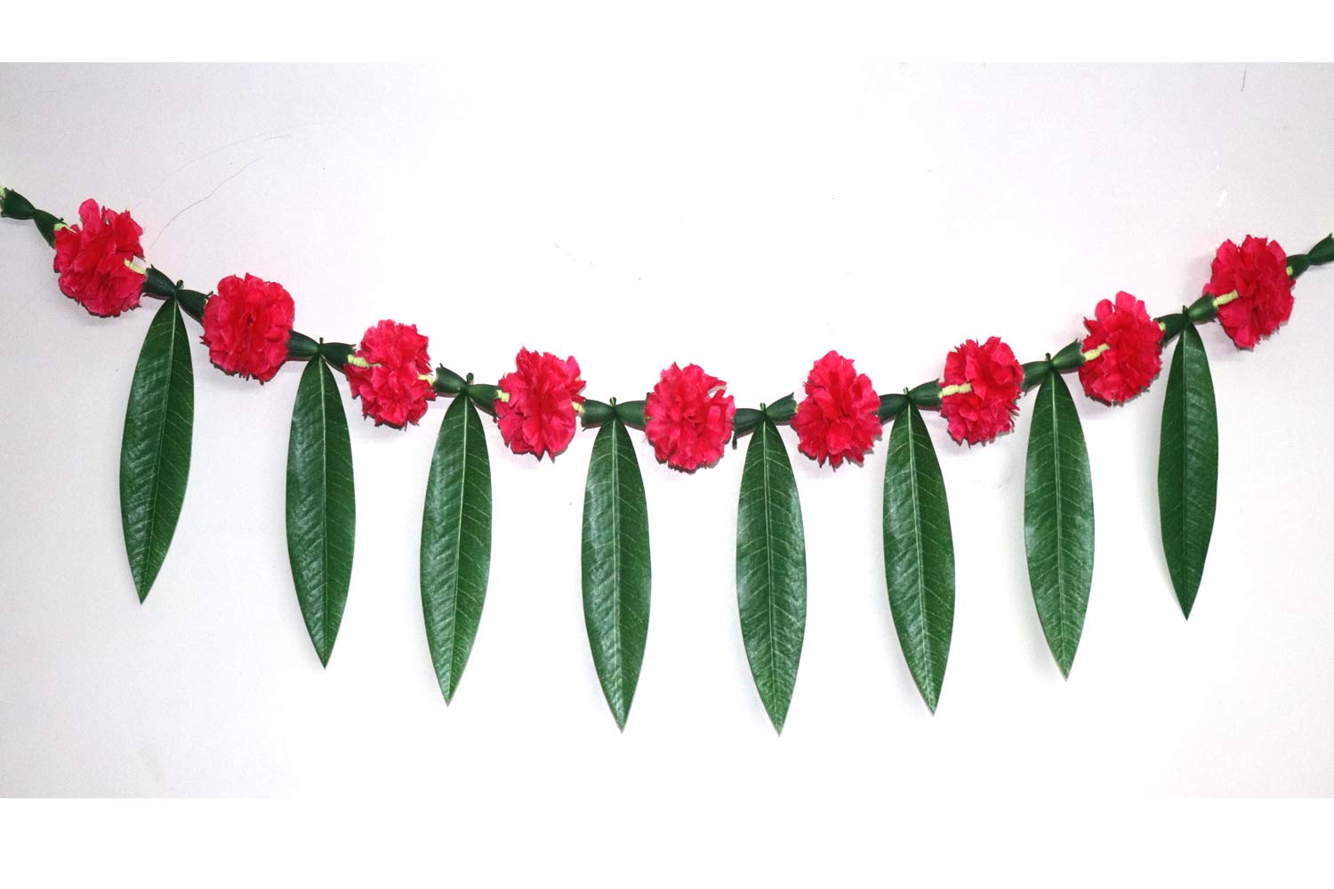 Buy S2S Decorative Artificial Rose Flower Mango Leaves Toran Like Real ...