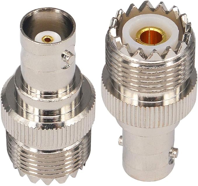 Amazon.com: Boobrie 2-Pack BNC Female to UHF Female SO-239 BNC to UHF Jack Coax SO239 Connector ...