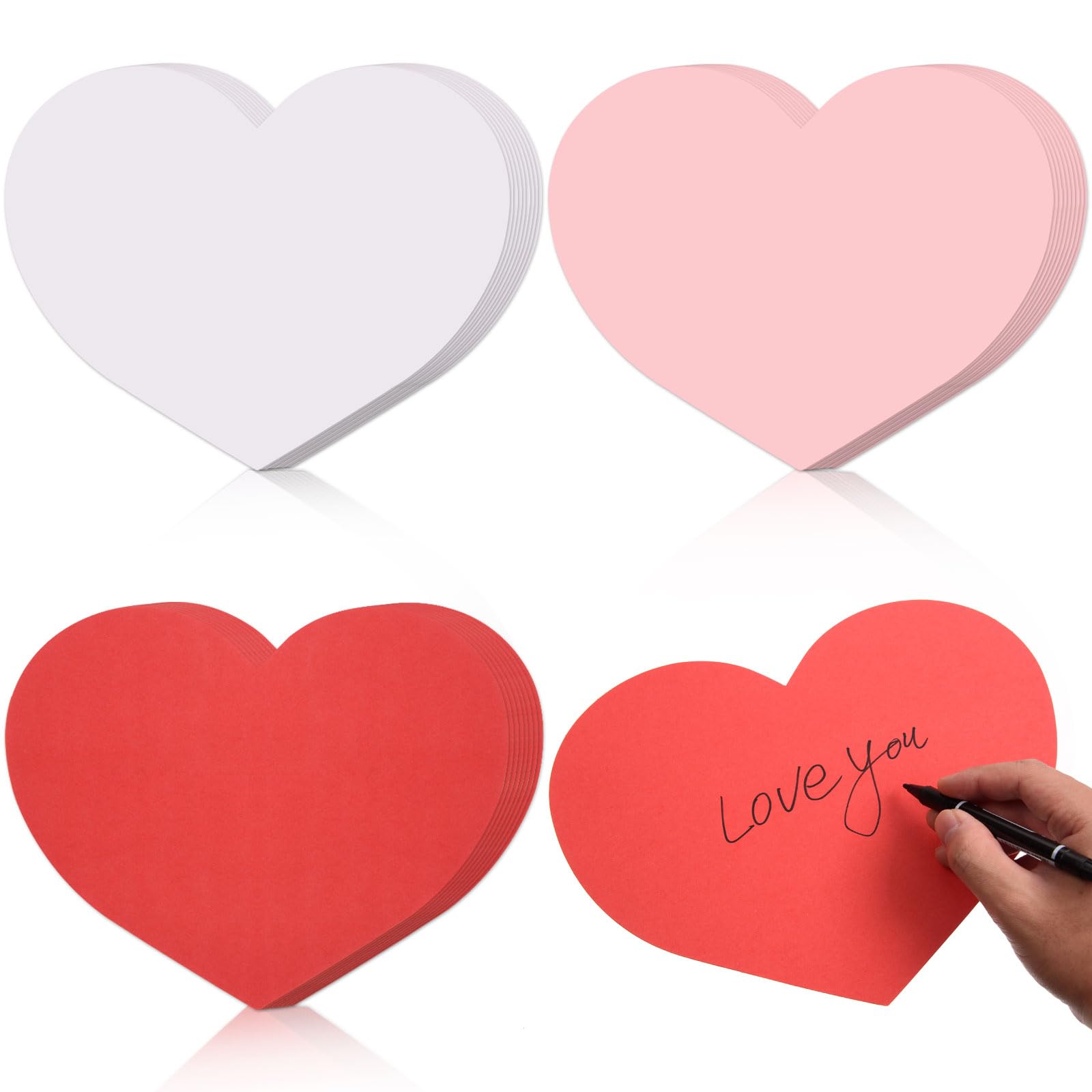 Snapklik.com : 36 Pcs Large Valentines Day Heart Cutouts Paper Hearts ...